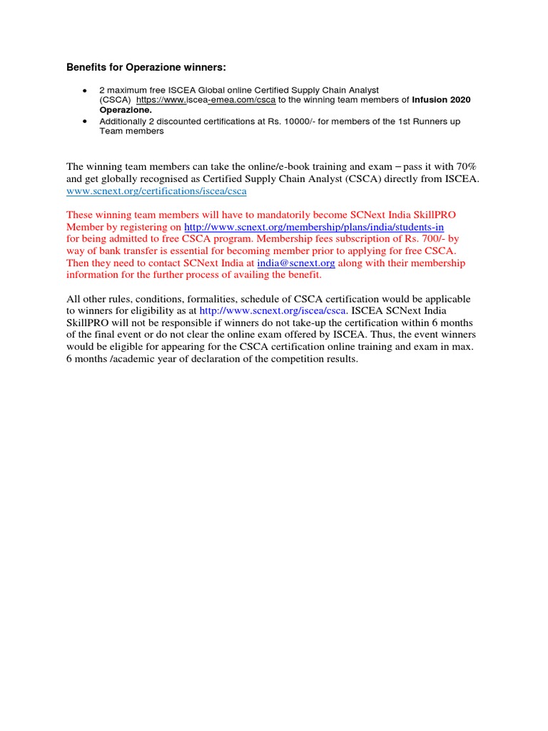 ISCEA Certification | PDF