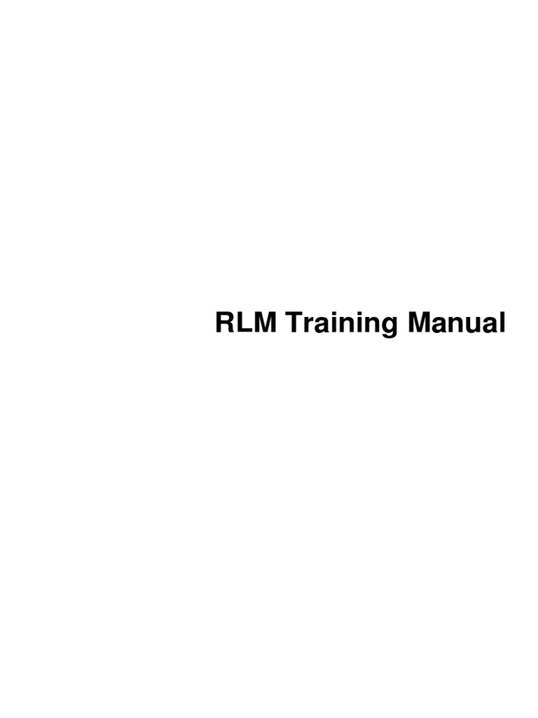 RLM Training Manual | PDF