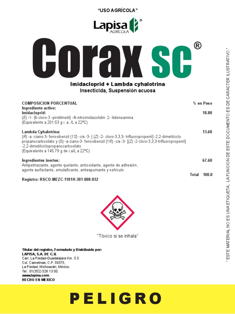Info Tec Corax SC | PDF | Pesticida | Primeros auxilios