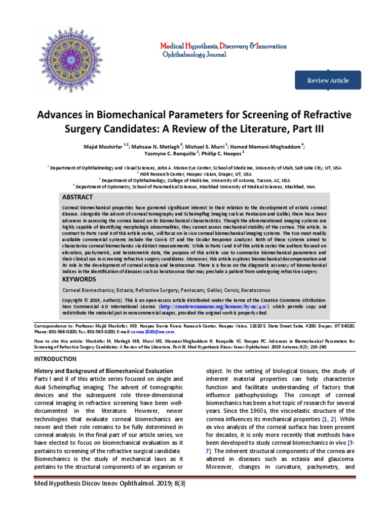 Journal Cornea | PDF | Cornea | Ophthalmology