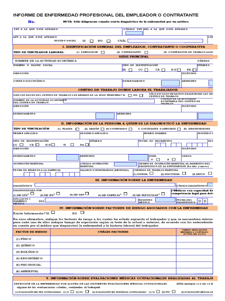Formato de Enfermedad | PDF | Diagnostico medico | Labor