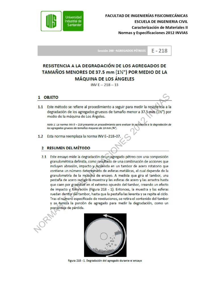 Norma INVIAS 218-12 PDF | PDF