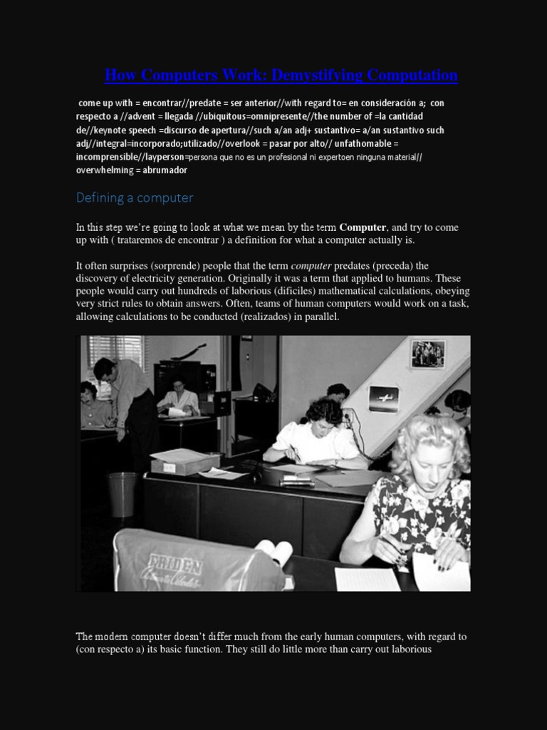 How Computers Work Demystifying Computation | Download Free PDF | Areas Of Computer Science ...