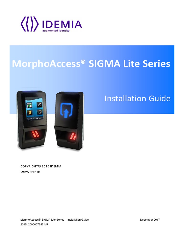 2015 - 2000007248-v5 - MA SIGMA Lite - Installation Guide | PDF ...