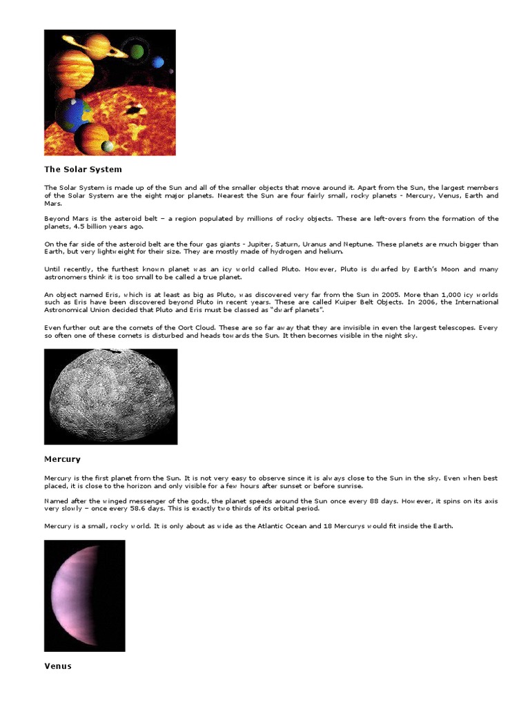 The Solar System | PDF | Solar System | Jupiter