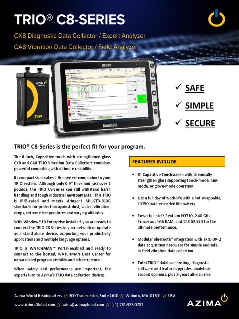TRIO C8 Series Cutsheet | PDF | Analog To Digital Converter ...