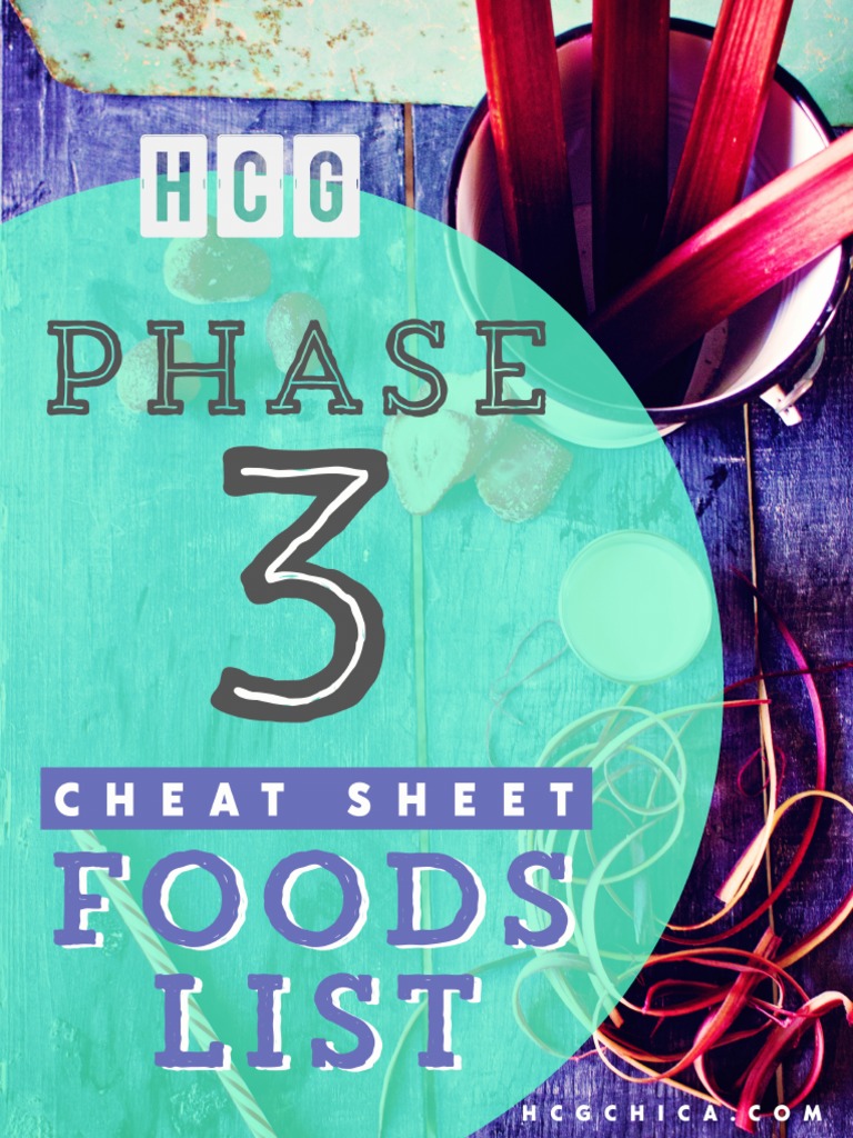 HCG Diet: P3+Foods+List | Download Free PDF | Chocolate | Vegetables