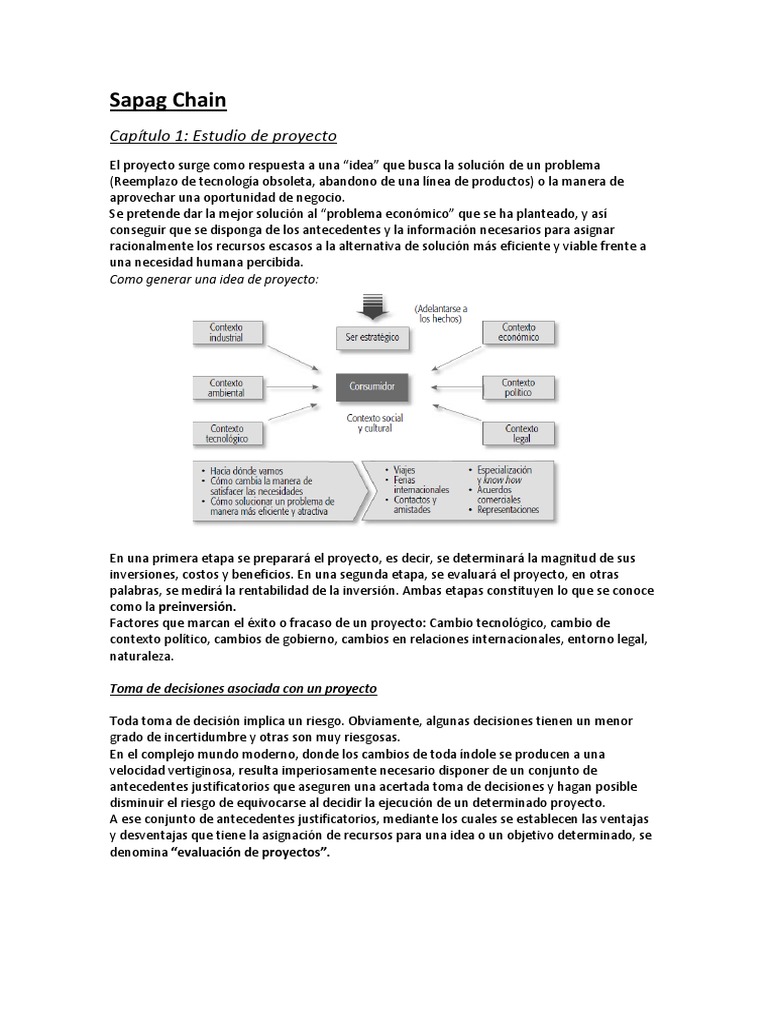 Resumen Sapag Chain | PDF | Valor presente neto | Oferta y demanda