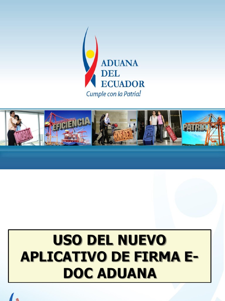 Applicativo Firmado E-Doc Aduana v2DB | PDF | Botón (Computación) | Software del sistema