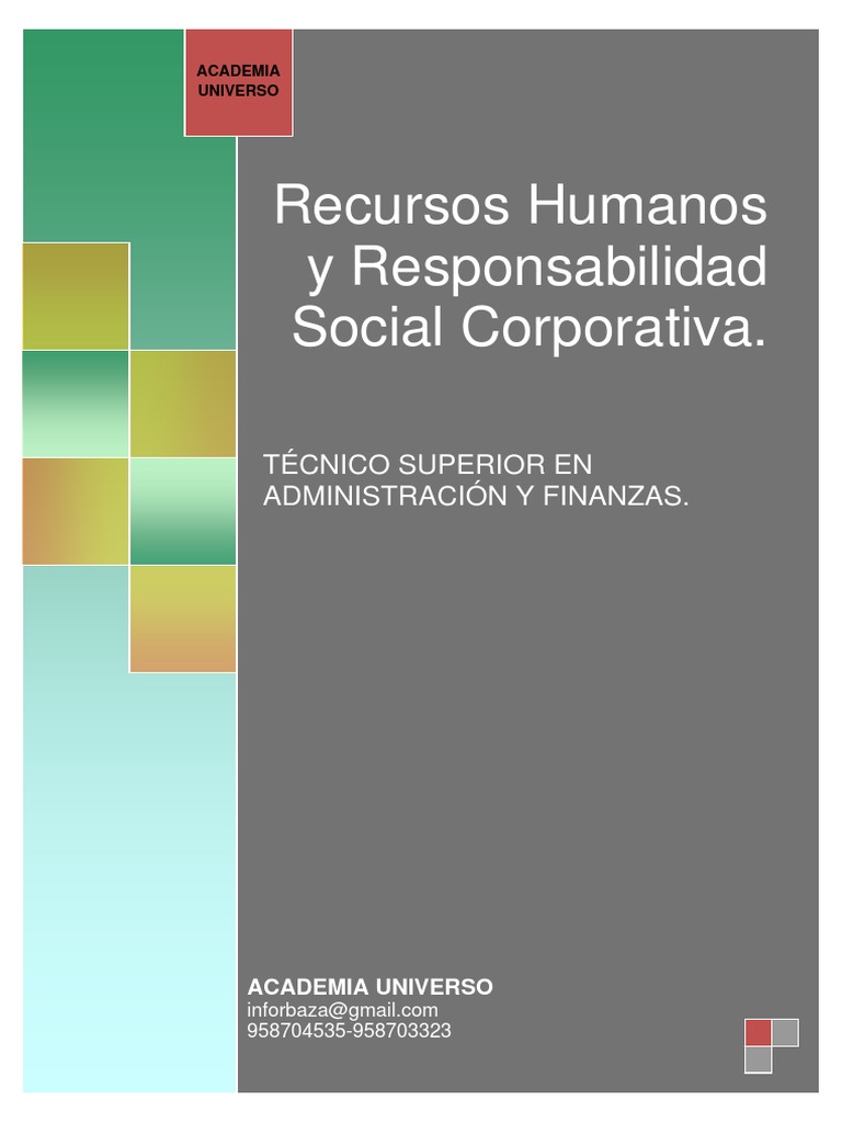 Recursos Humanos y Responsabilidad Social Corporativa | PDF | Responsabilidad social corporativa ...