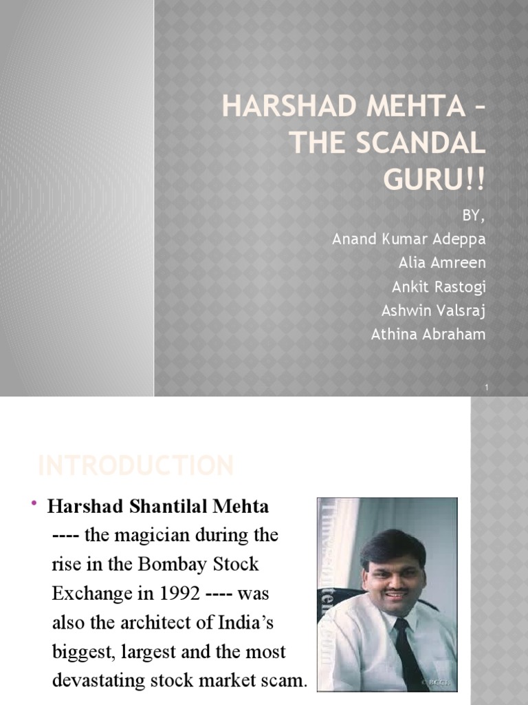 Harshad Mehta | PDF