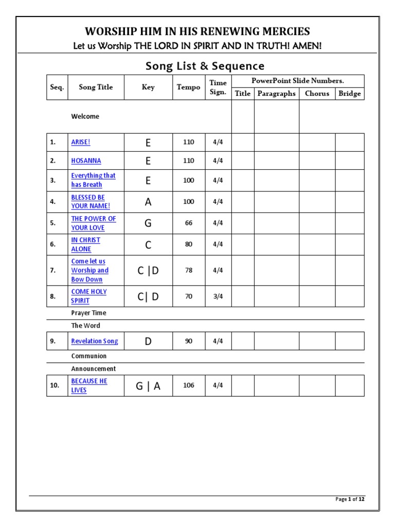 UCG Worship Experience | PDF | Song Structure | God