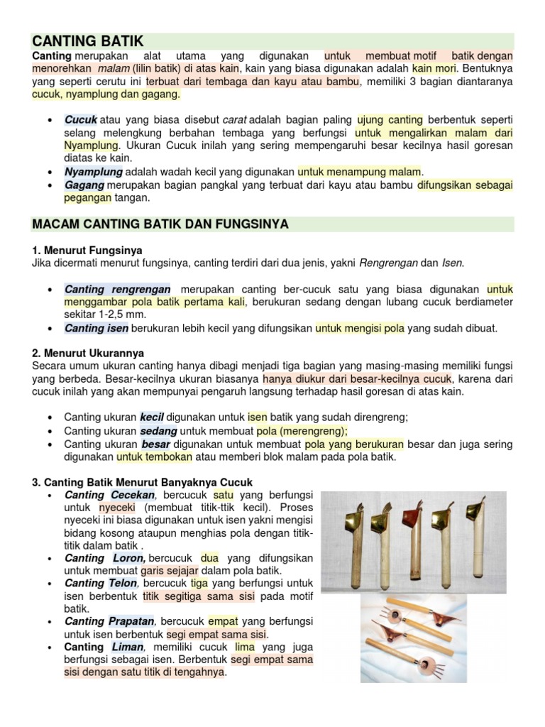 Canting Dan Fungsinya | PDF