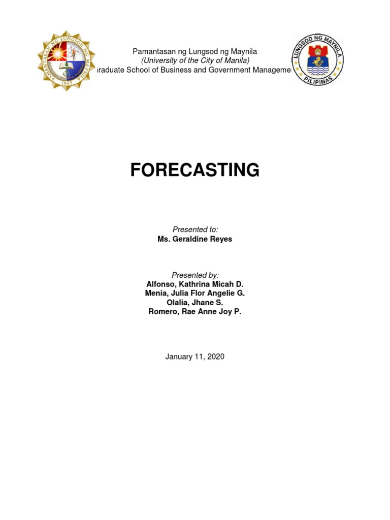 FINAL OPS-MAN-Assignment-chapter-4 | PDF | Forecasting | Moving Average