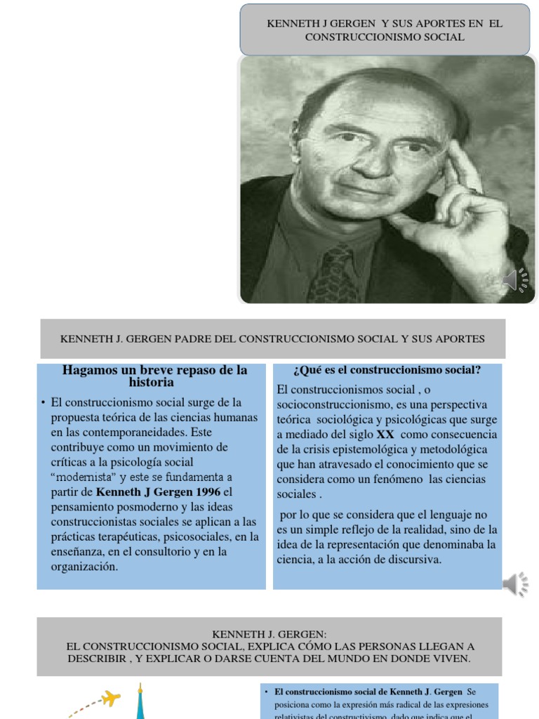 Presentacion de KENNETH J. GERGEN PADRE DEL CONSTRUCCIONISMO SOCIAL ...