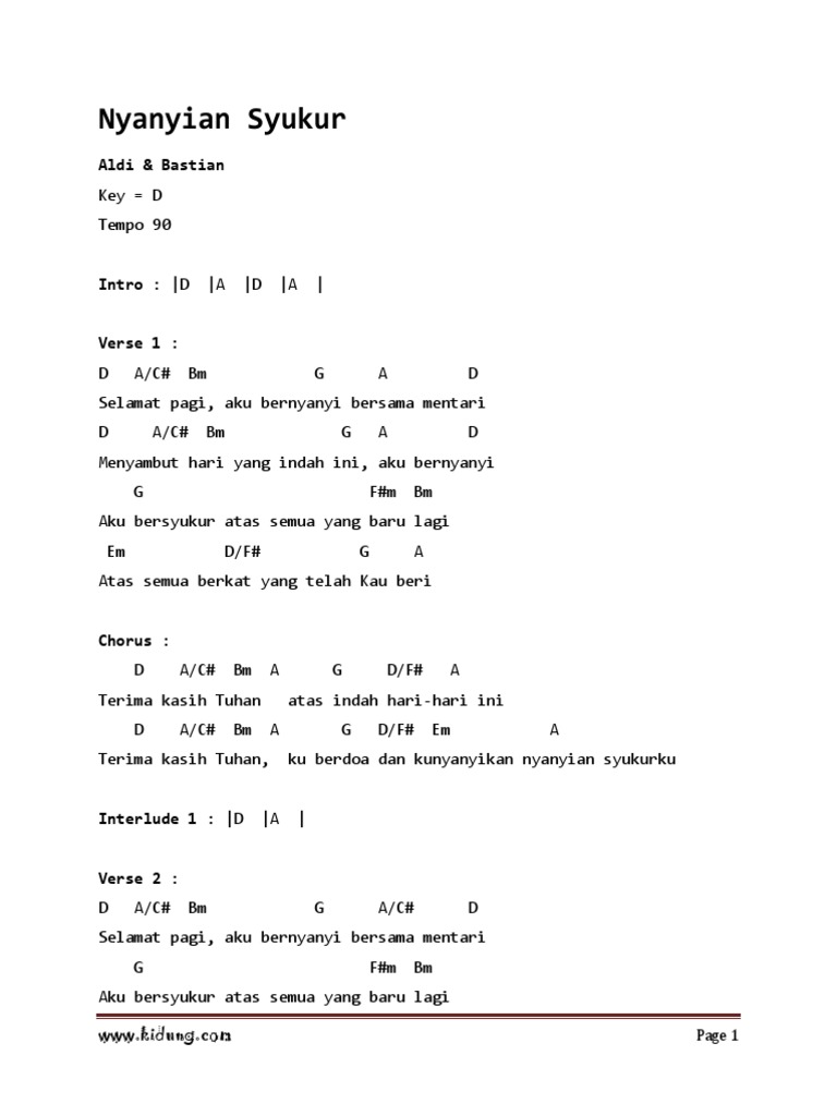 Nyanyian Syukur | PDF