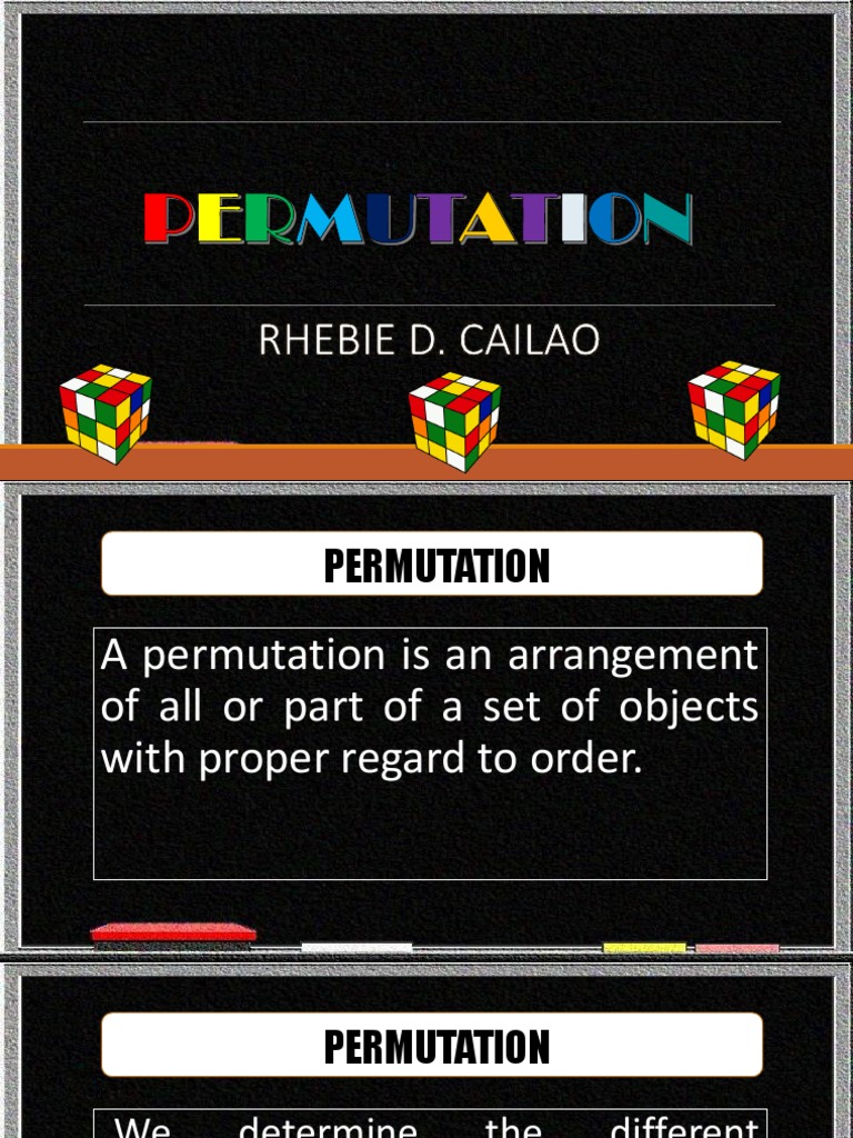 Permuatation Pdf Permutation Combinatorics