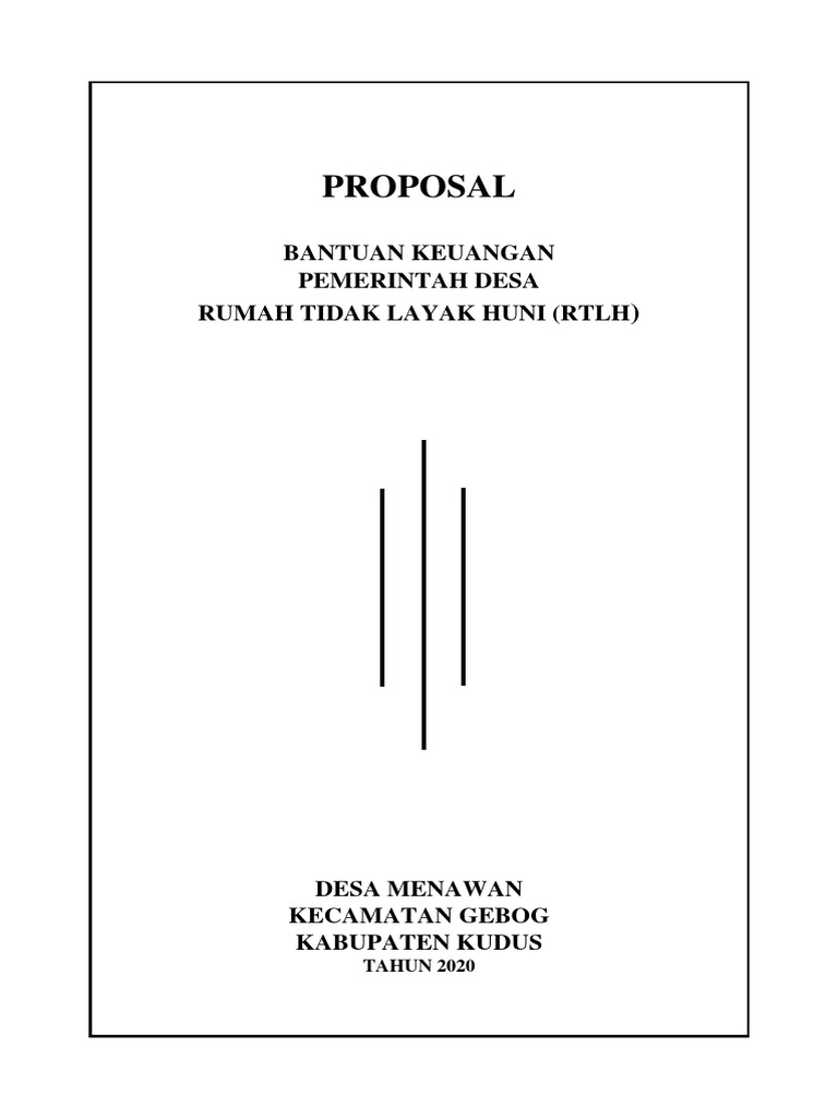 Contoh Proposal RTLH 2019 | PDF