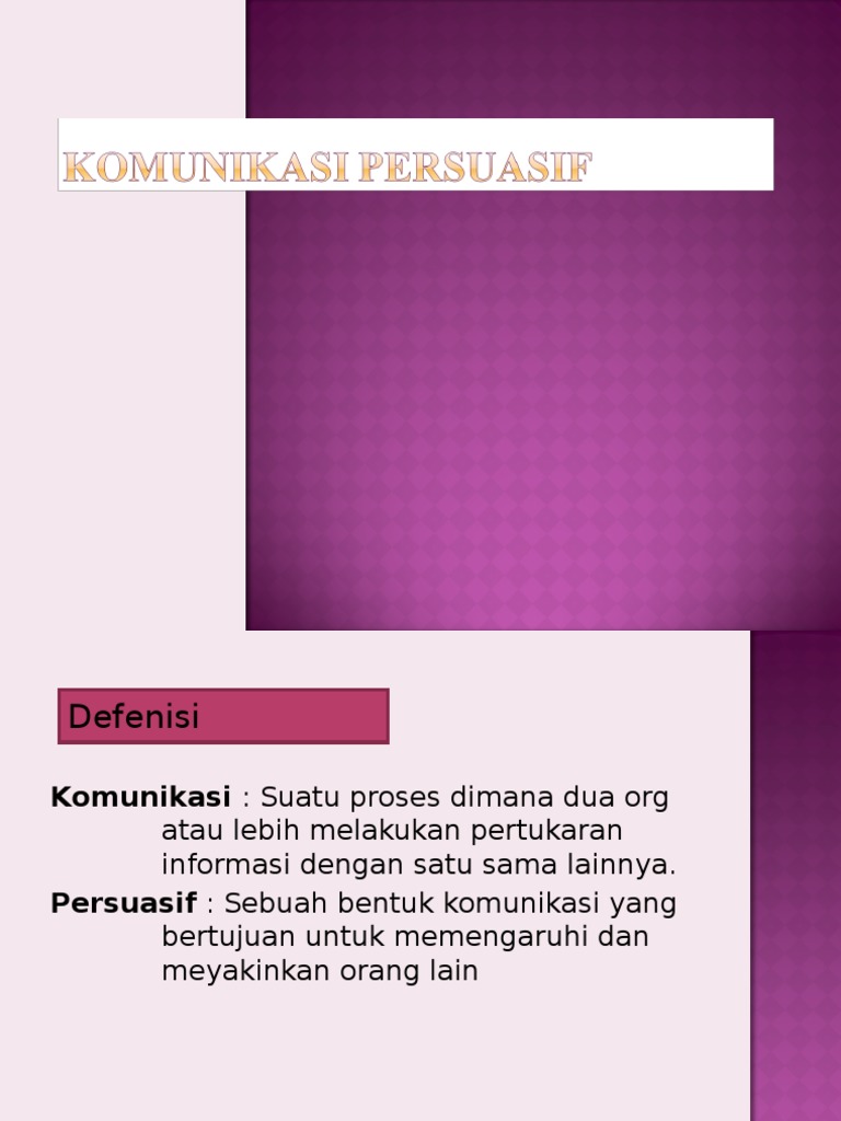 Komunikasi Persuasif | PDF