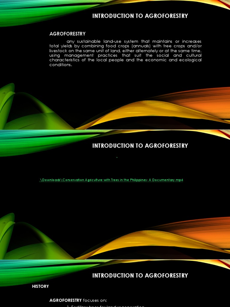 Introduction to Agroforestry Concepts | PDF | Crop Rotation | Agriculture