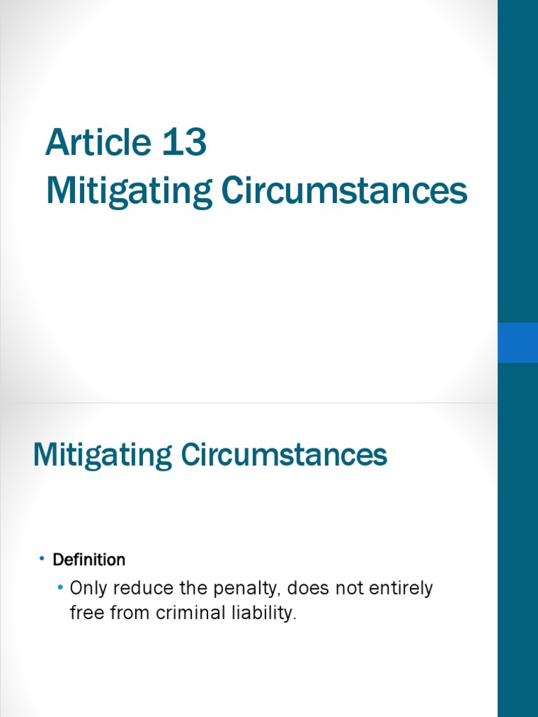 Mitigating Circumstances | PDF | Murder | Crime & Violence