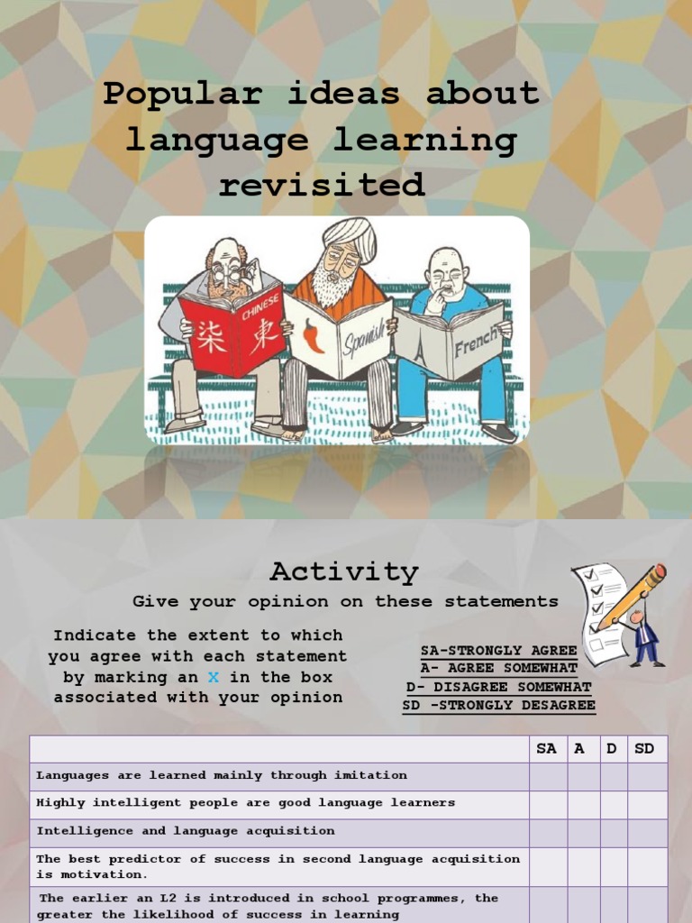 Popular Ideas About Language Learning Revisited | PDF | Second Language ...
