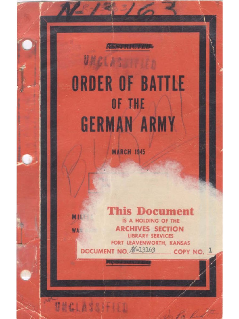 OOB 1945 Part PDF | PDF | Division (Military) | Battalion