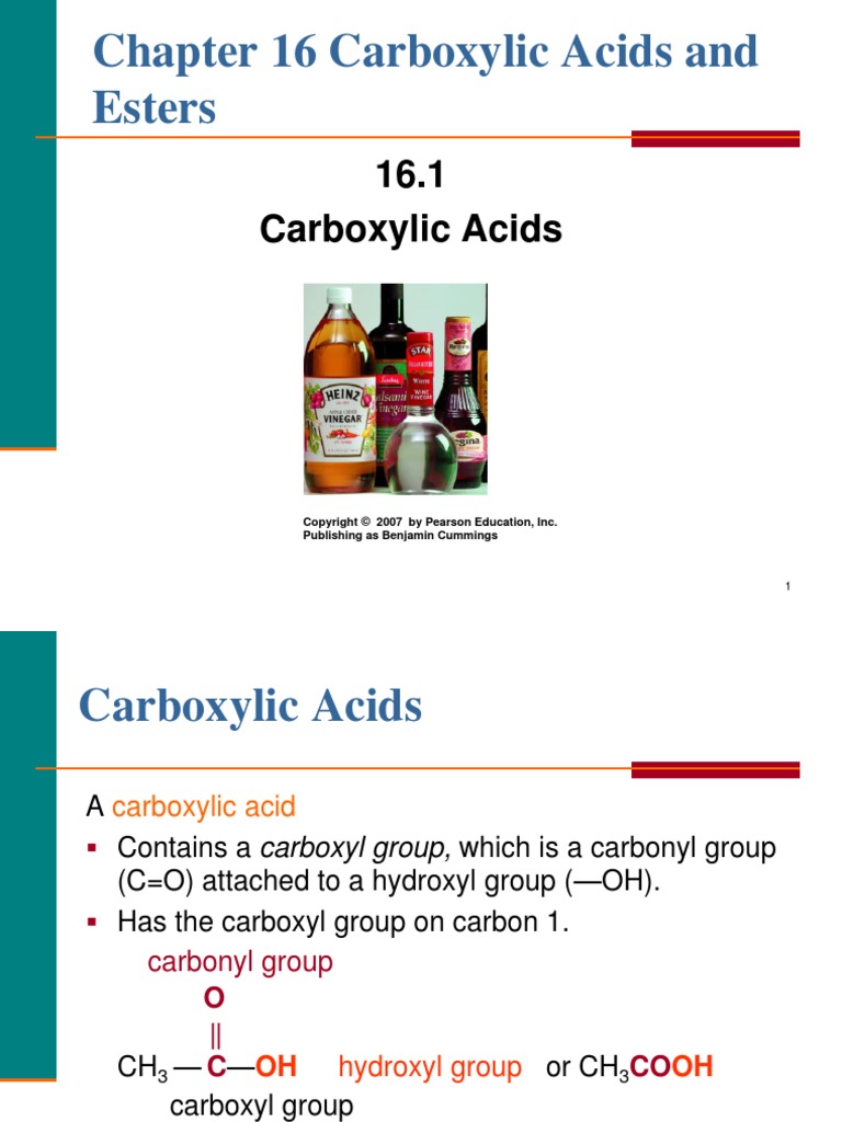 Carboxylic Acid and Esters | PDF | Carboxylic Acid | Ester