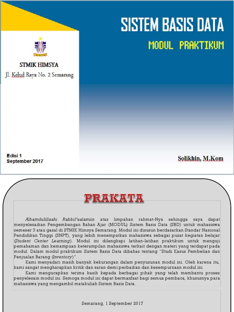 Modul Sistem Basis Data | PDF