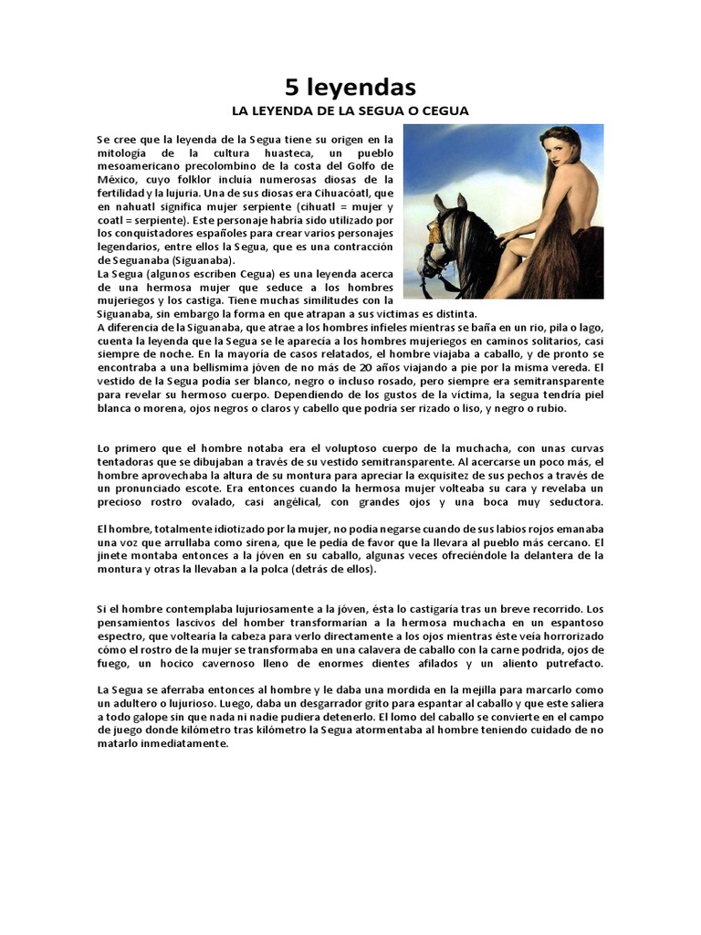 La leyenda de la Segua y otros relatos populares de Latinoamérica | PDF