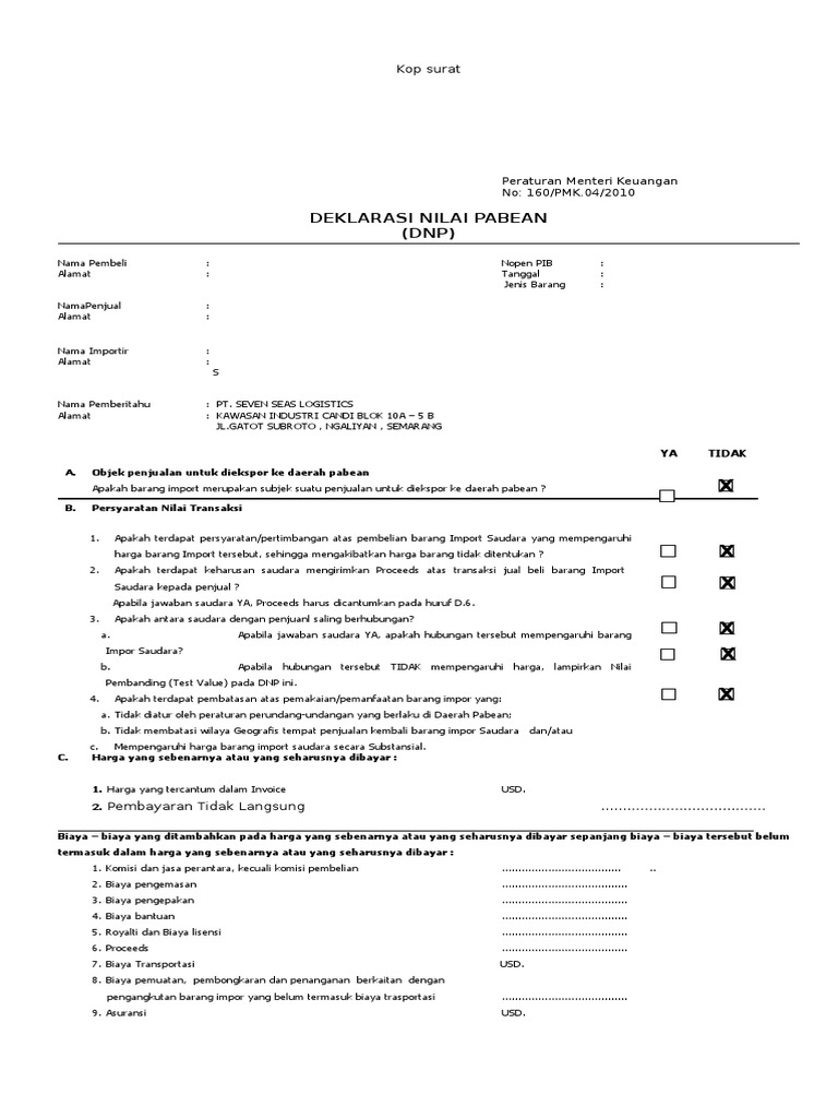 Contoh Draft DNP | PDF