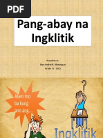 Uri NG Pang-Abay (Panggaano, Panang-Ayon, Pananggi, Pang-Agam) | PDF