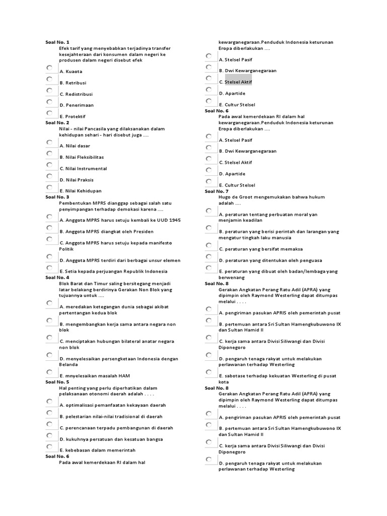 Soal Simulasi Dari Cat BKN 2 | PDF