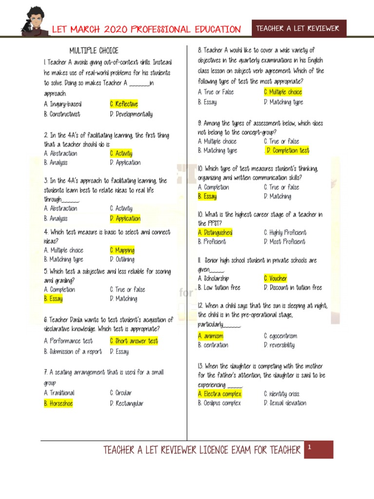 Teacher A Let Reviewer Professional PDF | PDF | Constructivism ...