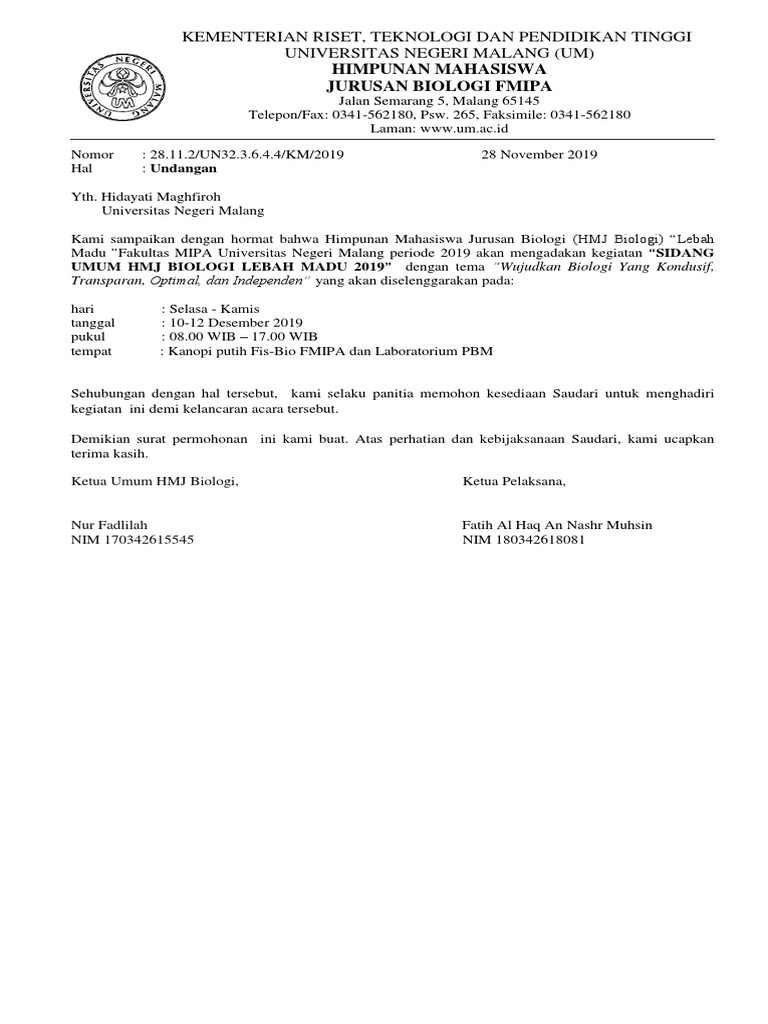 Undangan Demis Sidum | PDF