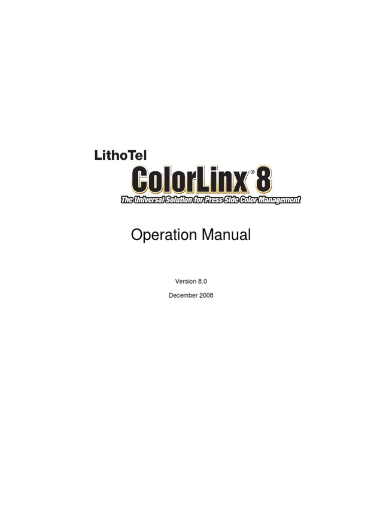 ColorLinx 8 Manual | PDF | Image Scanner | Computer Keyboard