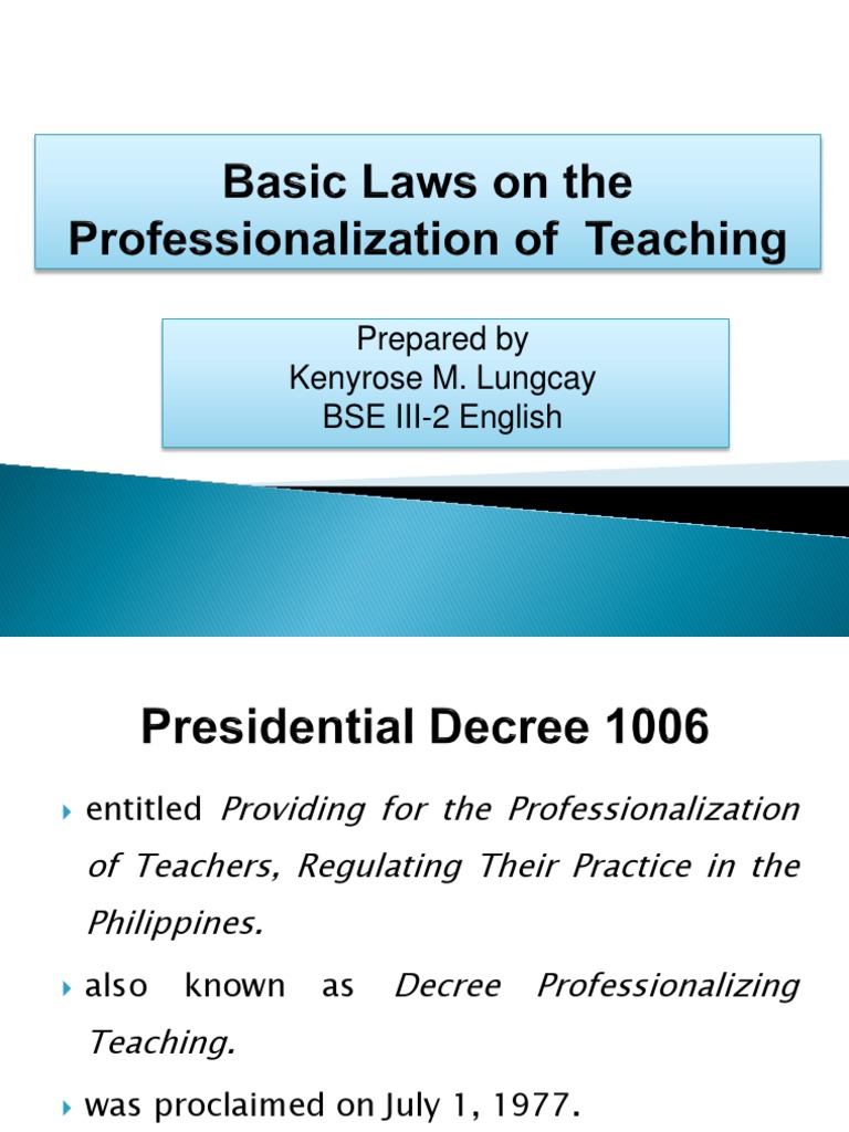 Professionalizing Teaching in PH | PDF | Social Science | Wellness