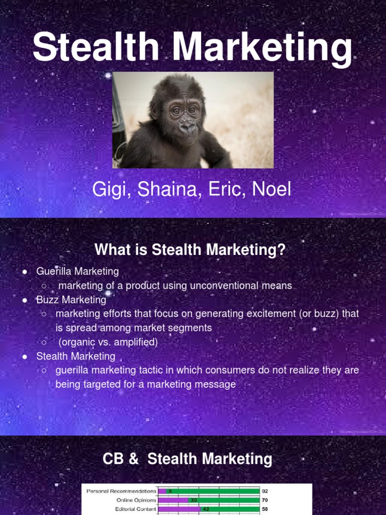 Stealth Marketing - Consumer Behaviour | PDF | Advertising | Marketing