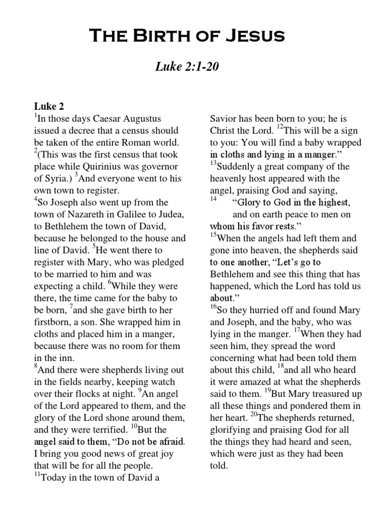 Lesson 4 The Birth of Jesus | PDF