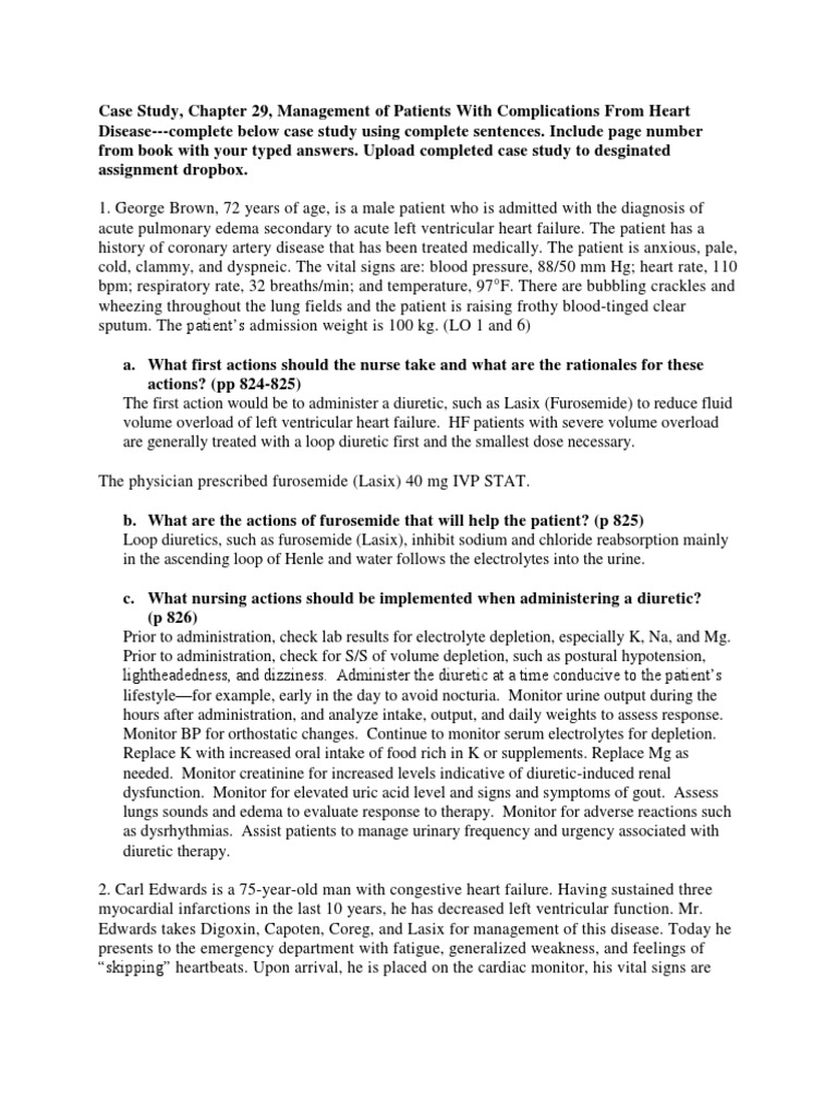 Case Study 29 | PDF | Myocardial Infarction | Heart Failure