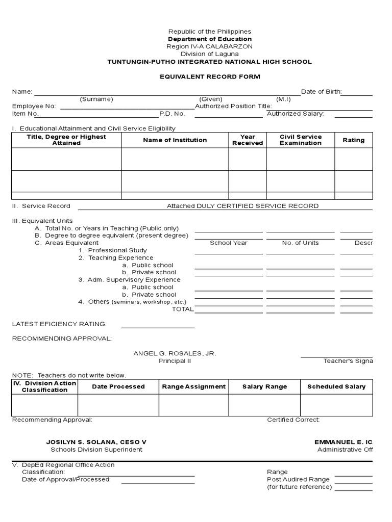 ERF Form | PDF | Learning | Government