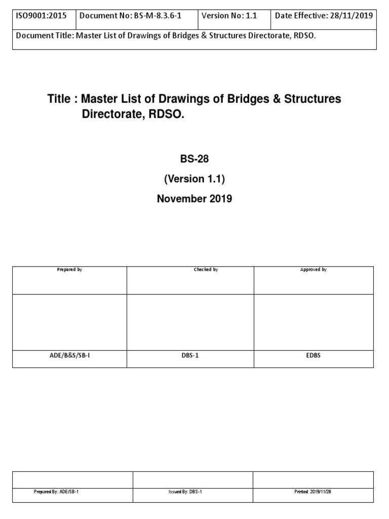 Master List of Drawings Nov 2019 | PDF | Truss | Structural Engineering