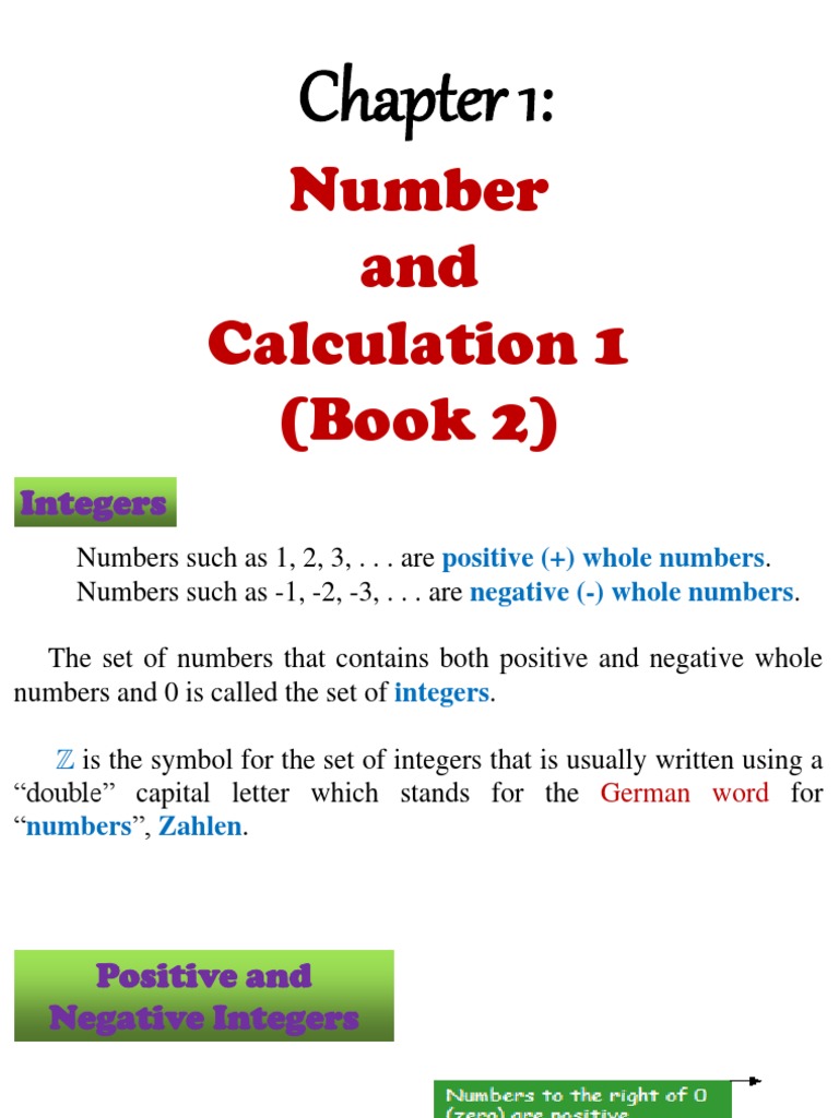 Book 2 - Chapter 1 Number and Calculation 1 | PDF | Integer ...