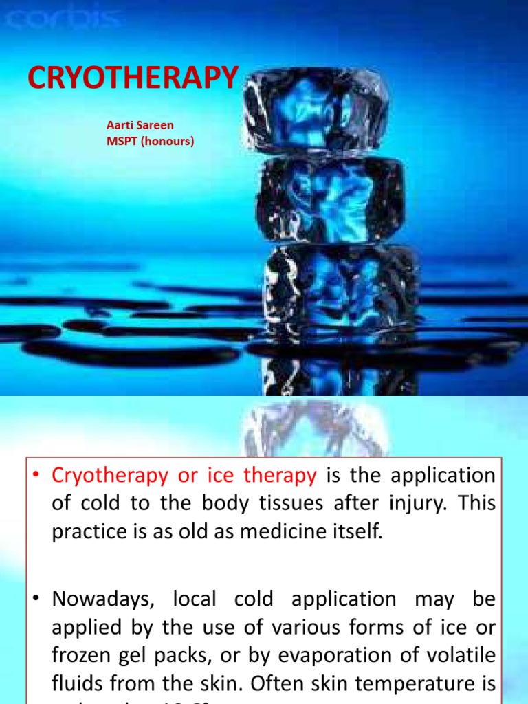 Cryotherapy 130116134934 Phpapp01 | PDF | Vasodilation | Pain