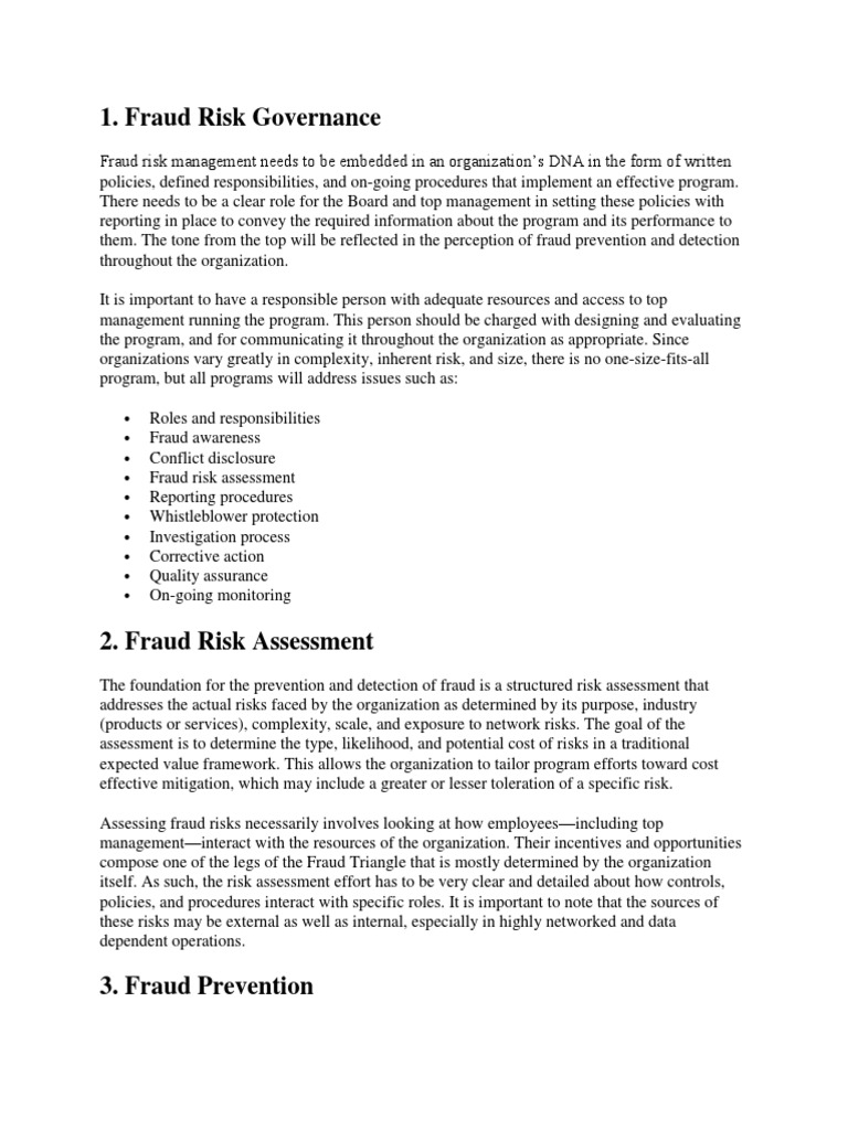 Fraud Management Principle | Download Free PDF | Risk | Risk Management