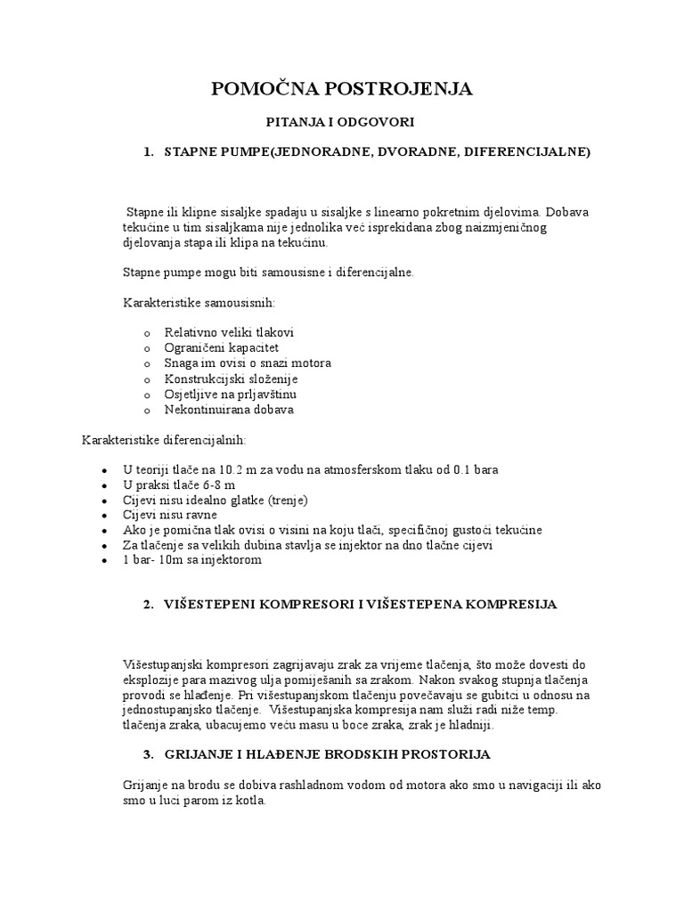 Pomocna Postrojenja | PDF