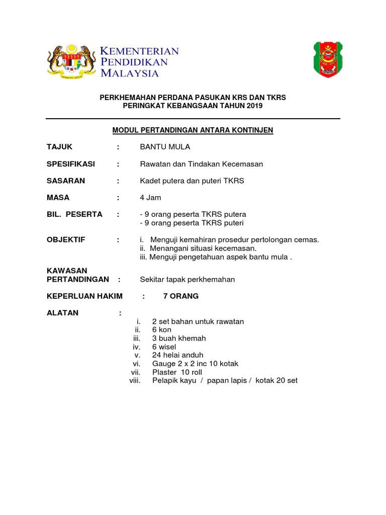 Modul Bantu Mula Kem KRS TKRS Keb 19 | PDF
