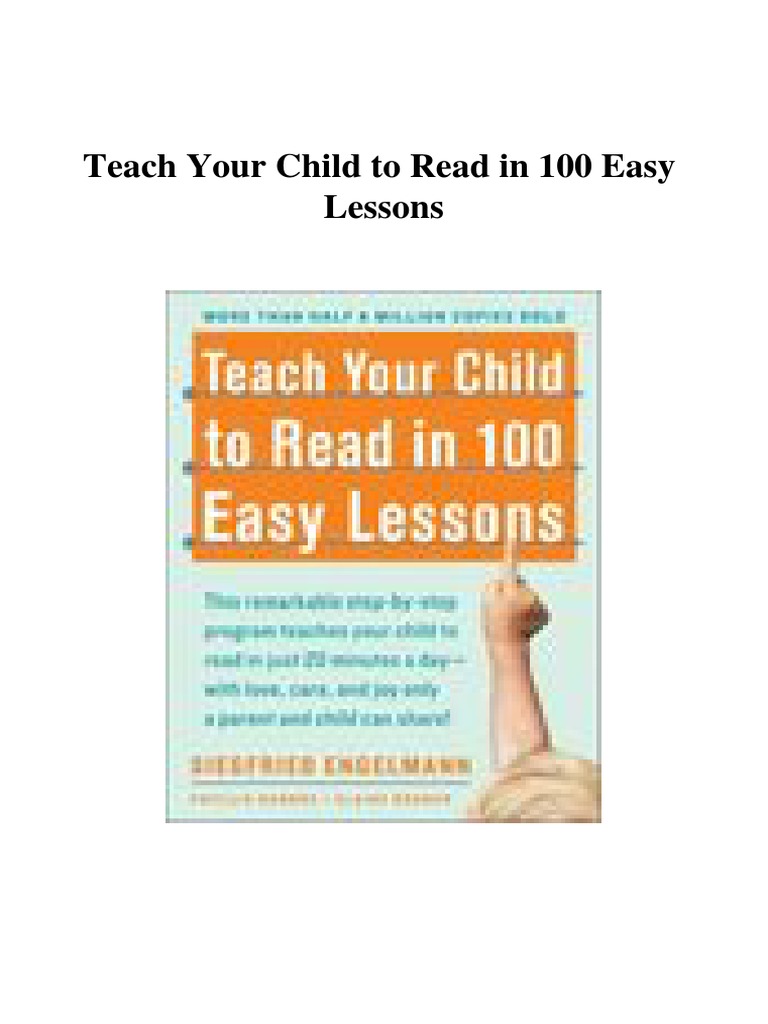Teach Your Child To Read in 100 Easy Les PDF | PDF