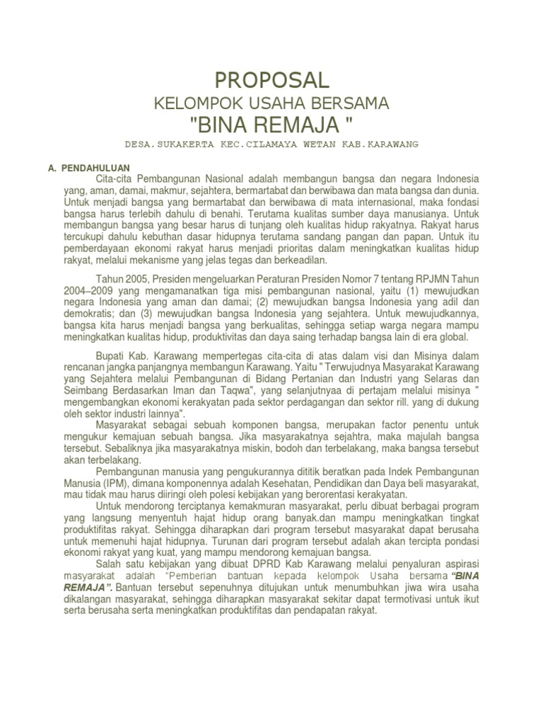 Contoh PROPOSAL | PDF