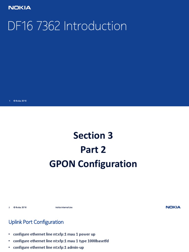 7362 - DF16 - 3 - GPON Configuration - Part - 2 | PDF | Computer ...